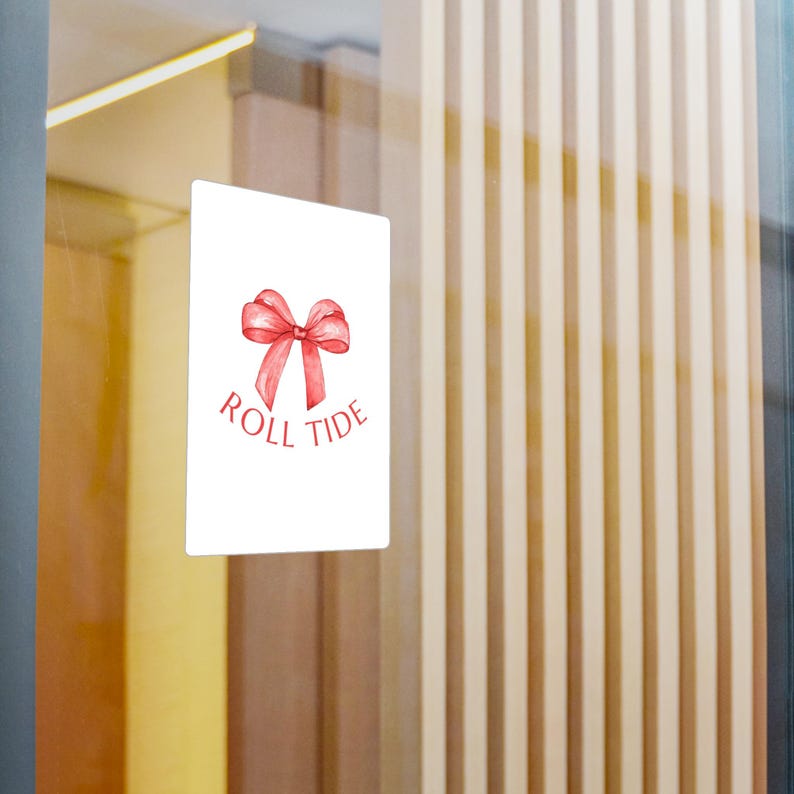 Red Bow Roll Tide Sticker | Alabama Stickers |kiss-cut Vinyl Decals - Etsy