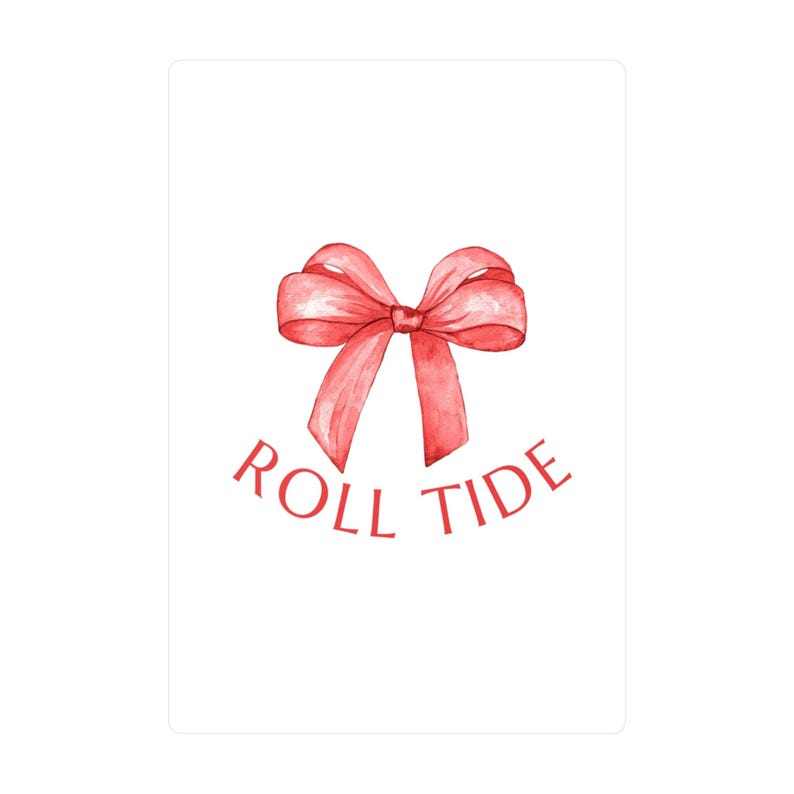 Red Bow Roll Tide Sticker Alabama Stickers kiss-cut Vinyl Decals - Etsy