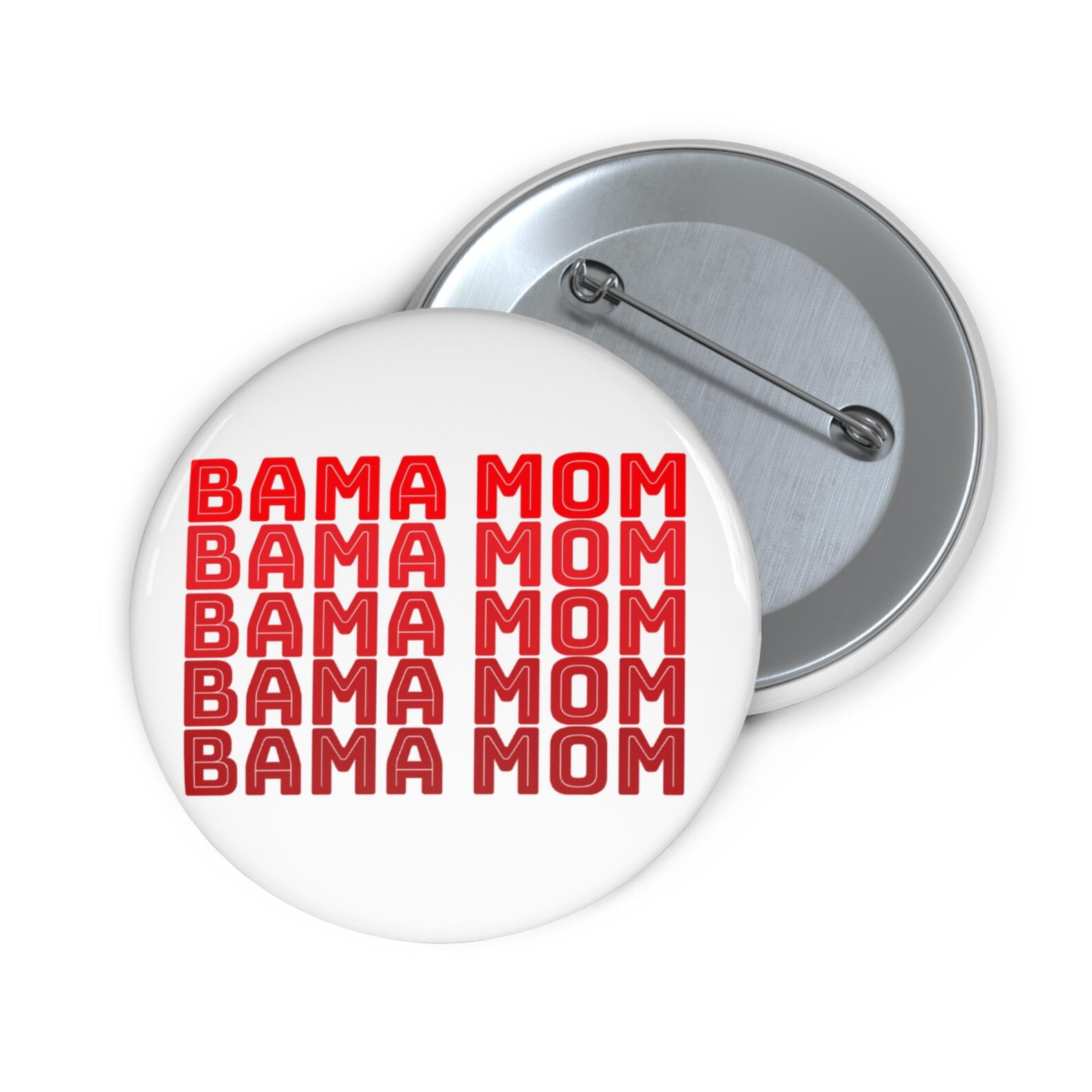 BAMA Mom| White Game Day Tailgate Button | Game Day Pins | Alabama ...