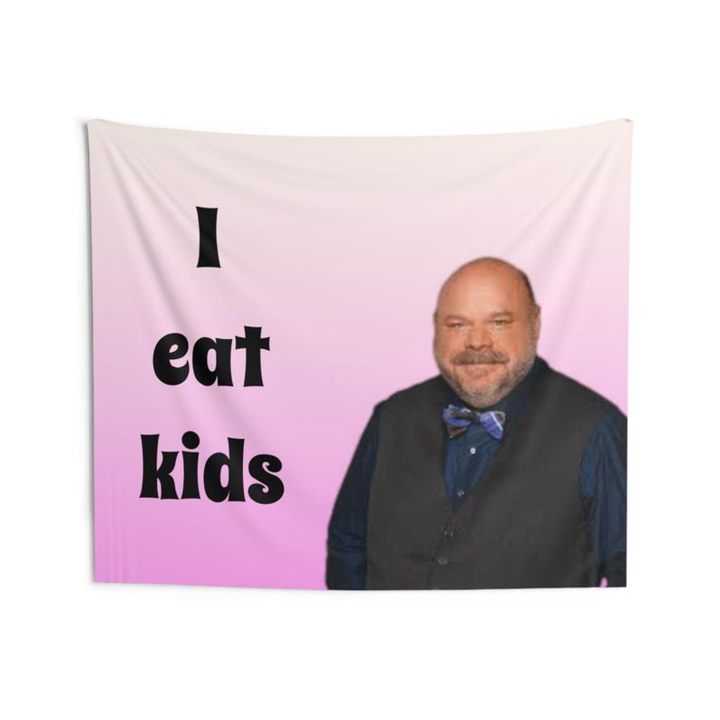 Bertram I Eat Kids Wall Tapestry | Jessie Flags | Funny Joke Tapestry ...