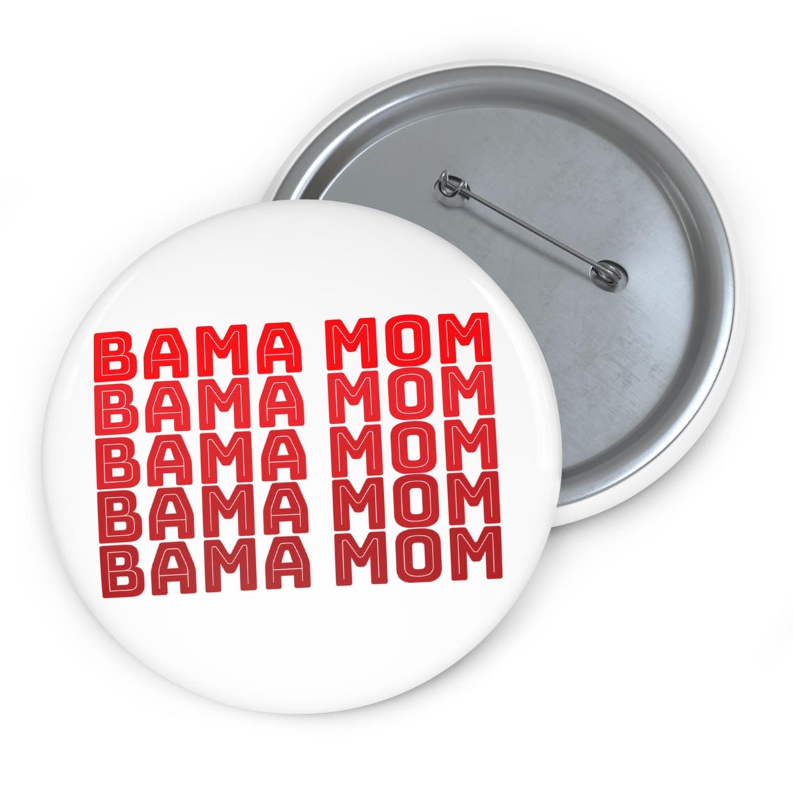 BAMA Mom| White Game Day Tailgate Button | Game Day Pins | Alabama ...