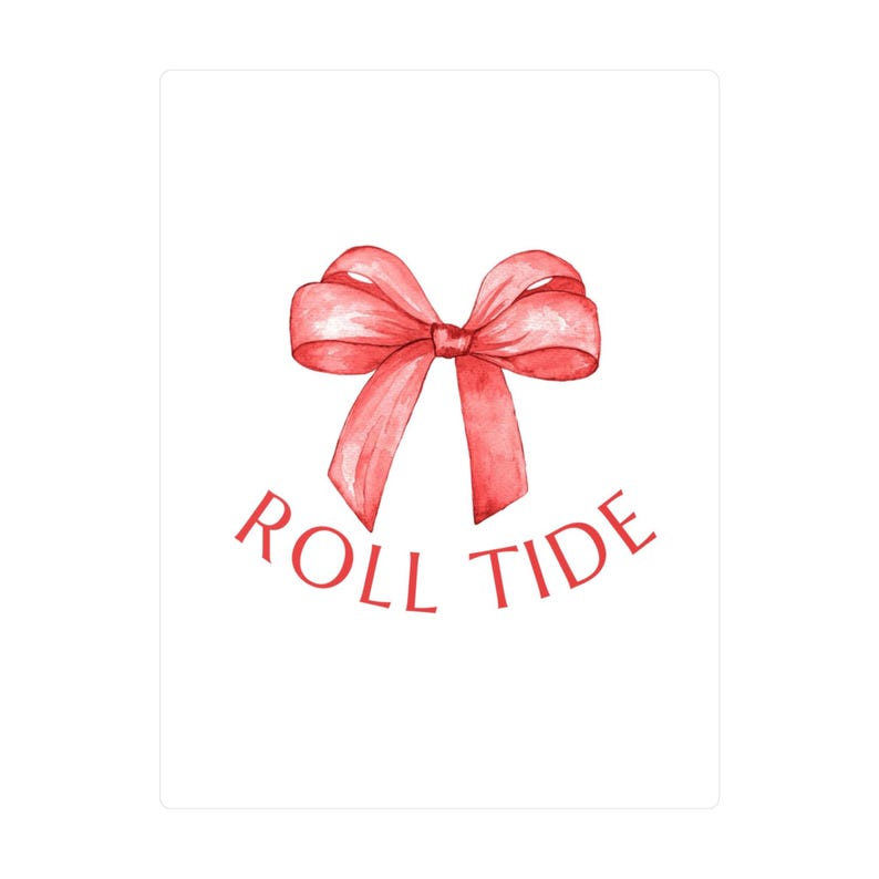 Red Bow Roll Tide Sticker Alabama Stickers kiss-cut Vinyl Decals - Etsy