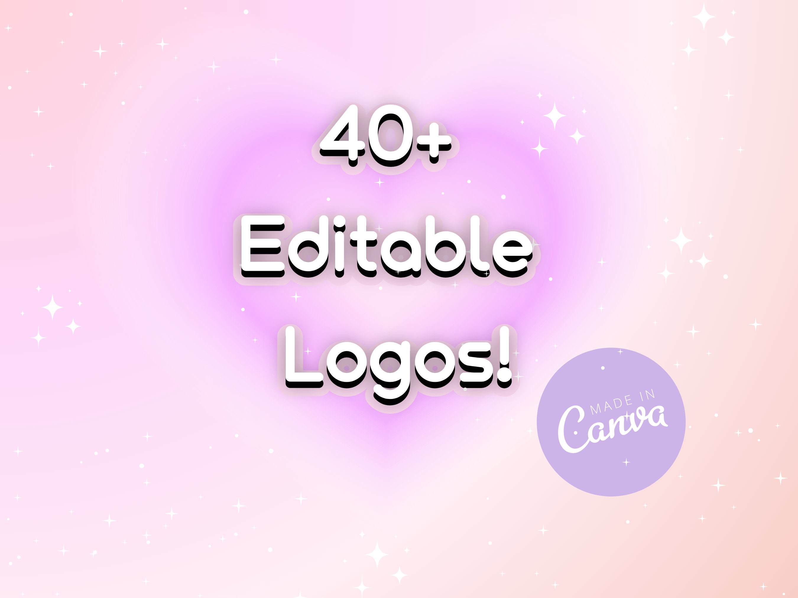 40+ AESTHETIC GIRLY Logo Templates | Y2K Cute Logos | Girly Canva Logo ...