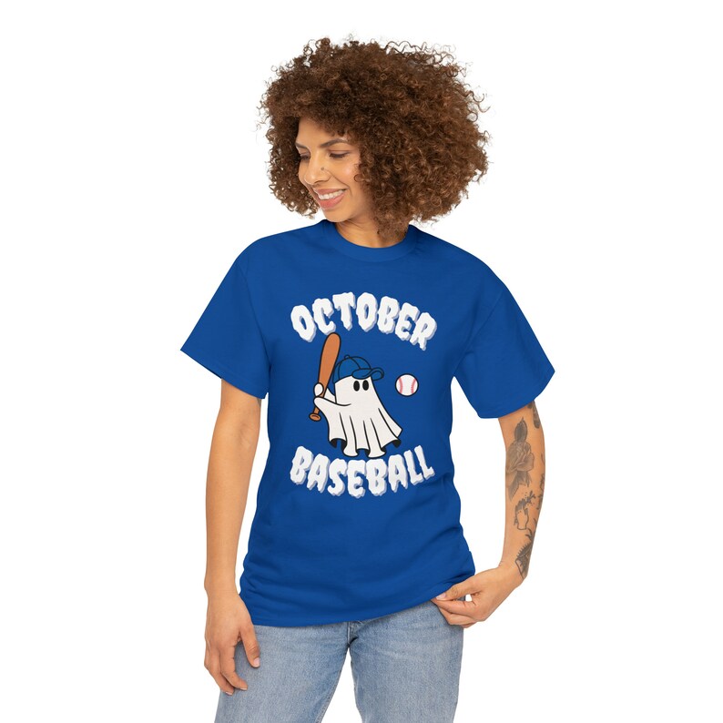 October Baseball Ghost Baseball Lover, LA Dodgers T Shirt, Dodger Blue ...