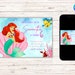 Little Mermaid Invitation Digital Template - Etsy