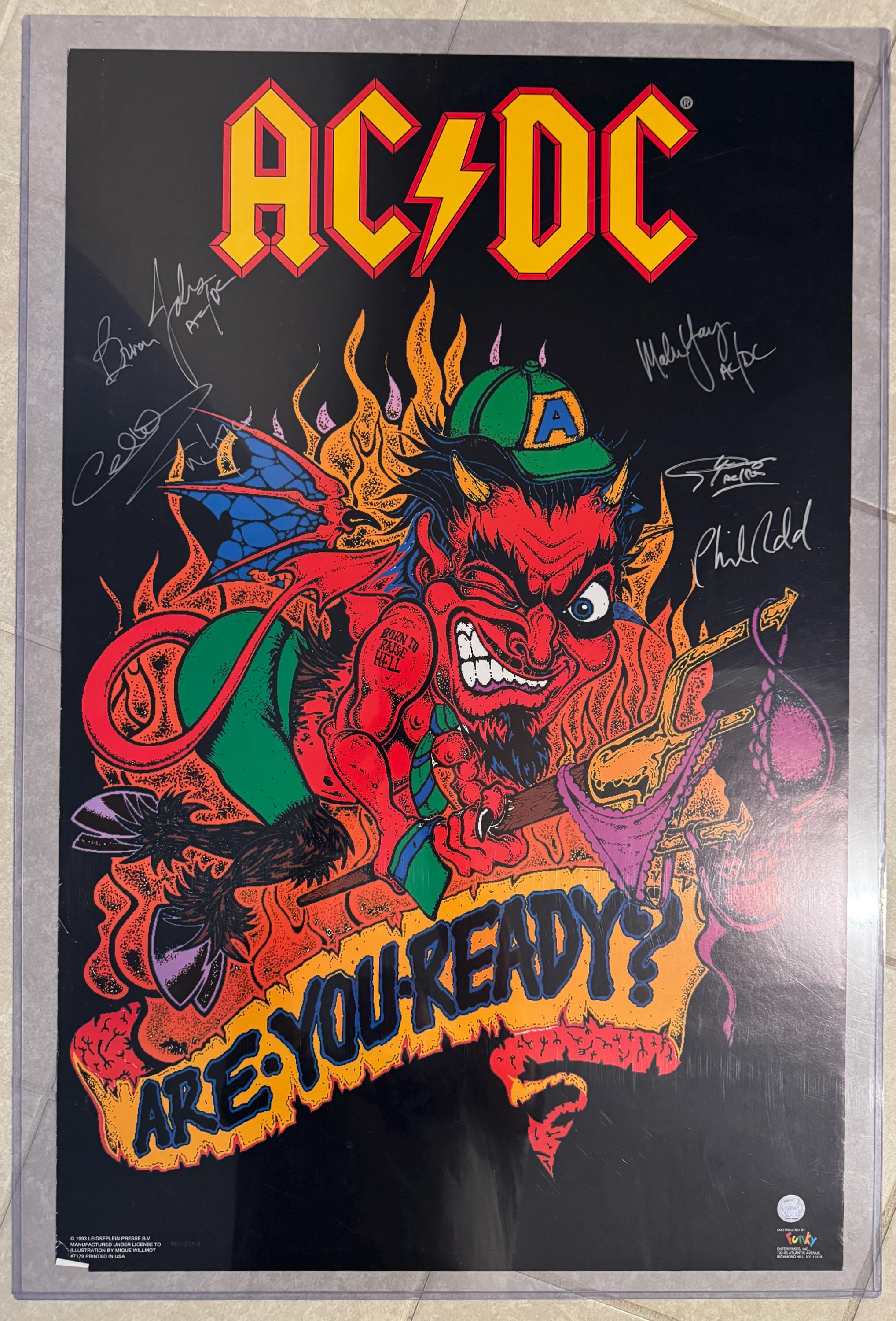 AC/DC Original Autographed “are You Ready” Color Poster (COA) - Etsy