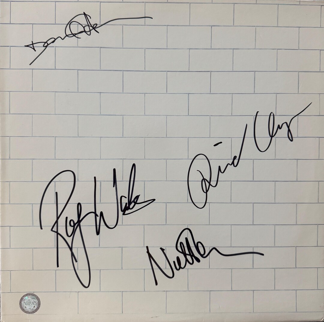 Pink Floyd Original Autographed "the Wall" LP Cover (COA) - Etsy