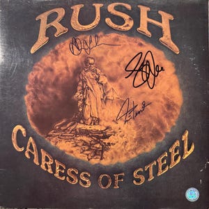 Rush Original Autographed “caress of Steel” LP Cover (COA) - Etsy