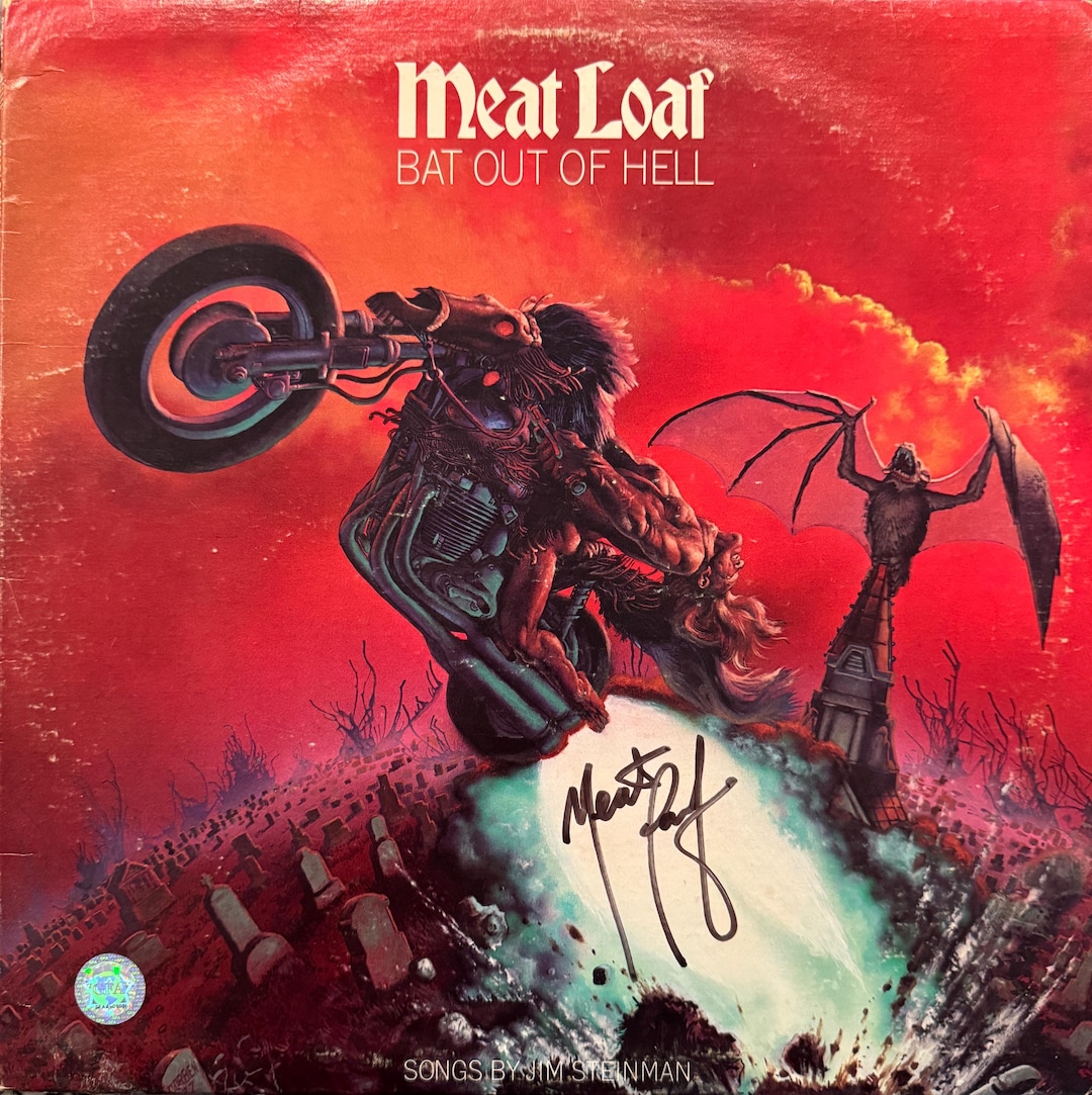 Meatloaf Original Autographed “bat Out of Hell” LP Cover (COA) - Etsy