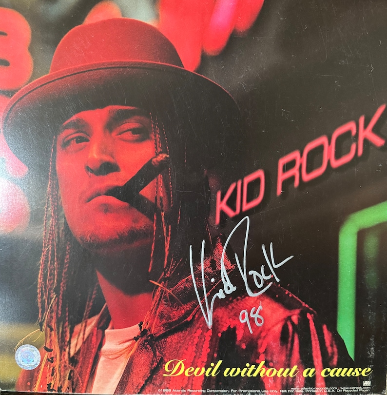 Kid Rock Original Autographed “devil Without A Cause” Promo Flat (COA ...