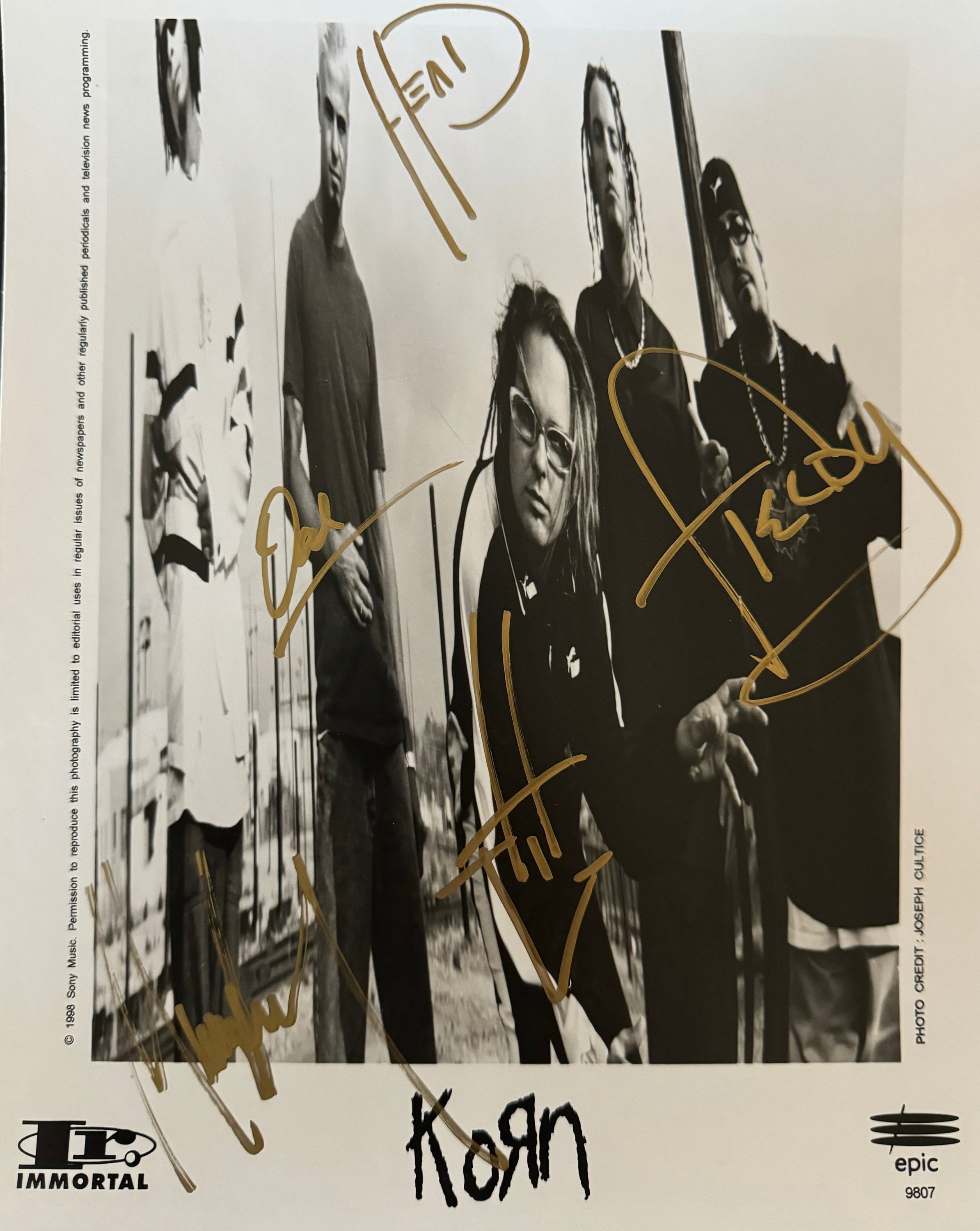 KORN Autographed 8x10 Photo - Etsy