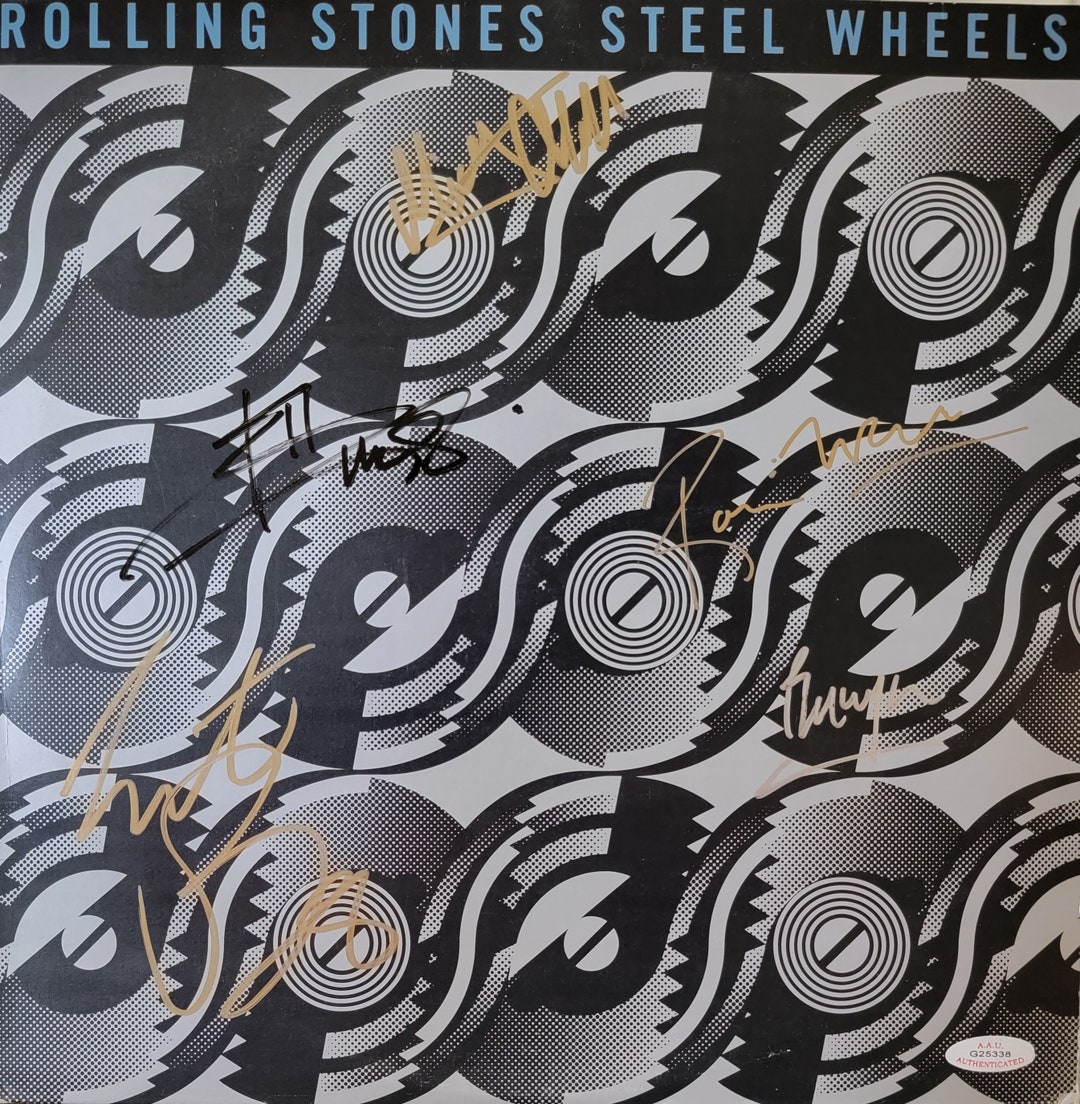 The Rolling Stones Autographed "steel Wheels" LP (COA) - Etsy