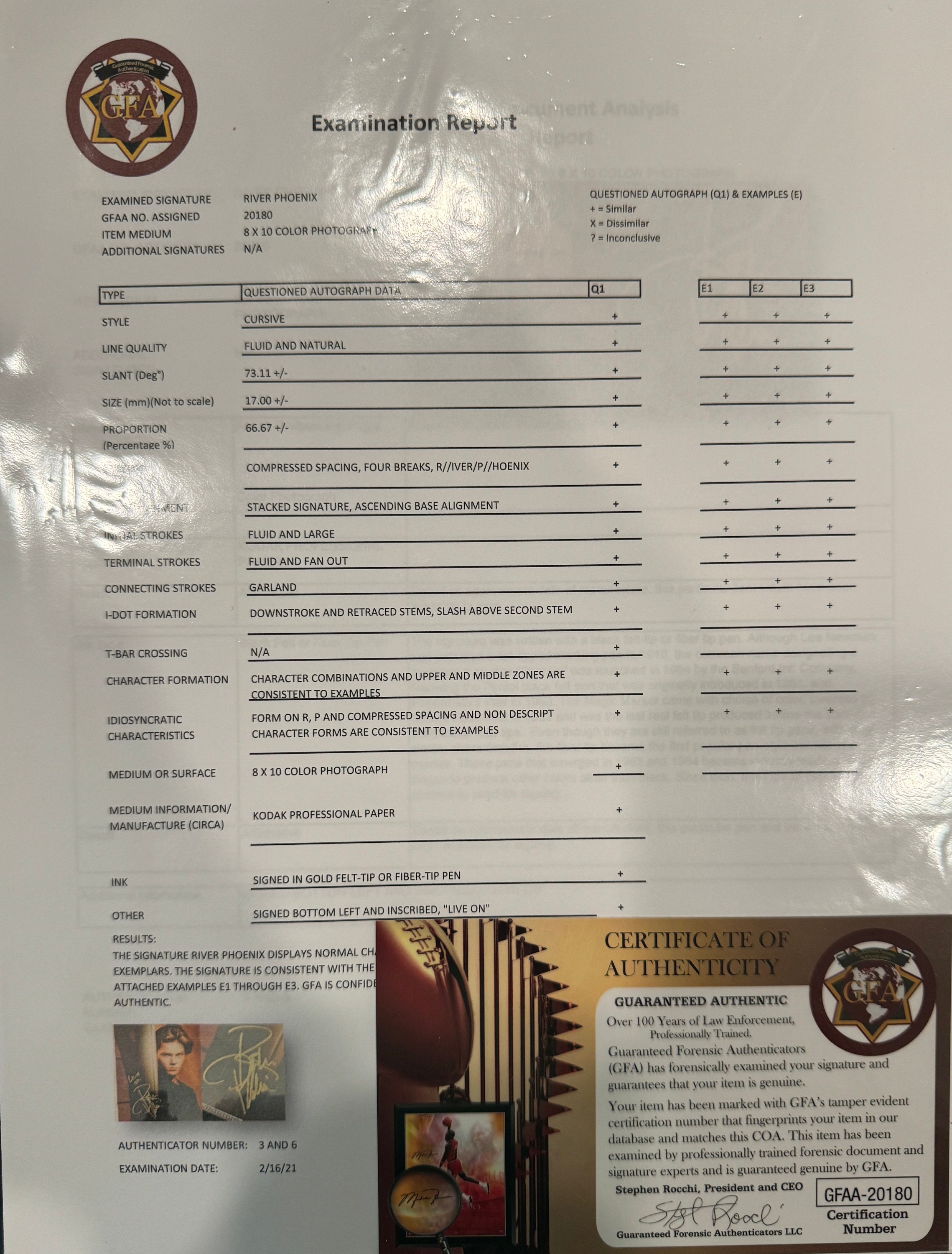 River Phoenix Original Autographed 8x10 Photo COA - Etsy