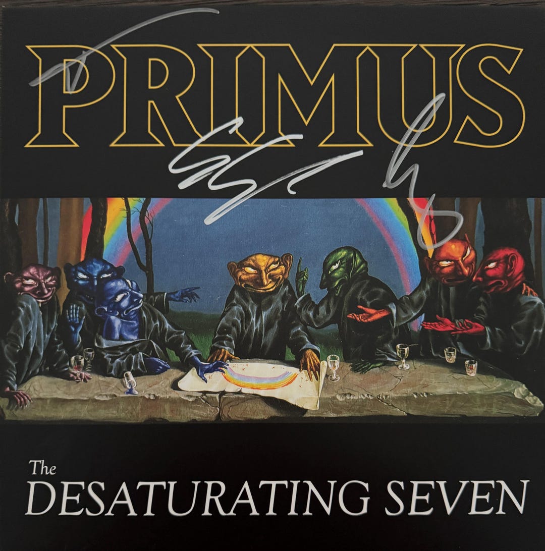 Primus Original Autographed “the Desaturating Seven” LP Cover (JSA) - Etsy