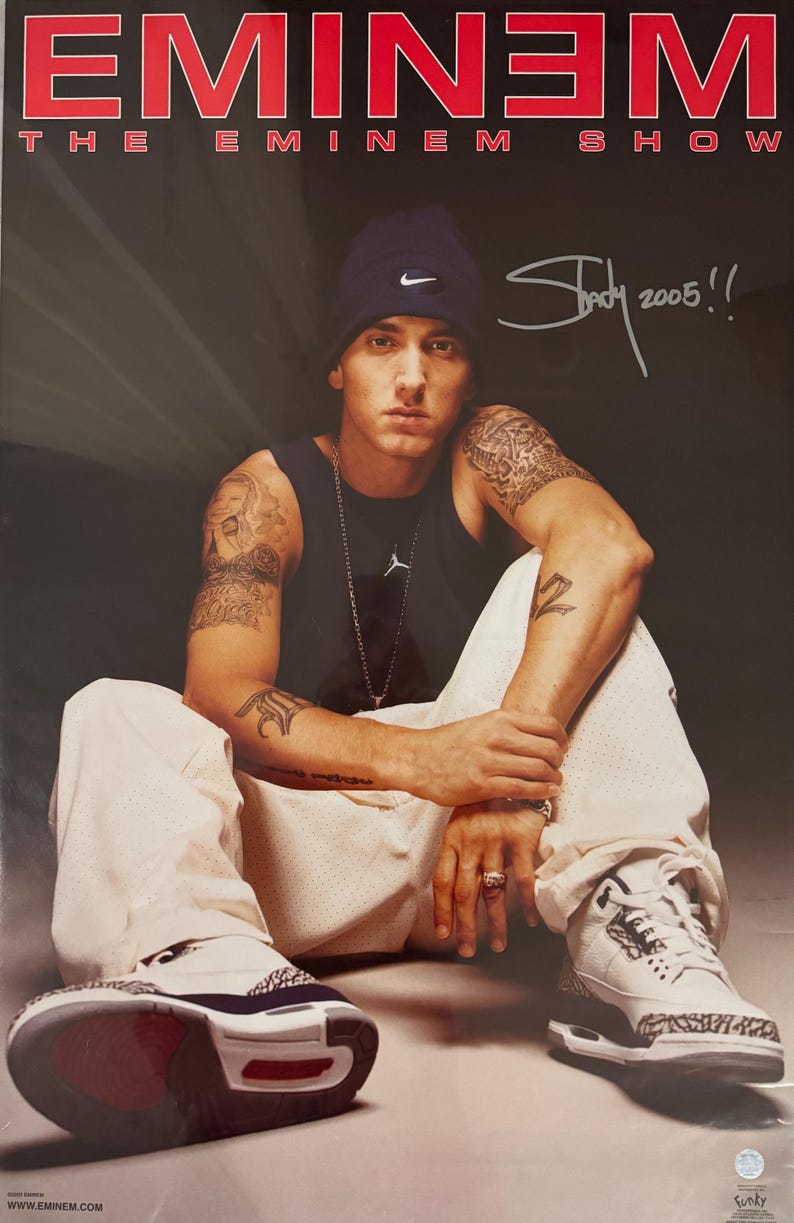 Eminem Original Autographed "the Eminem Show" Poster (COA) - Etsy