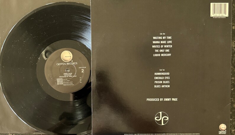 Jimmy Page Original Autographed “outrider” LP Cover (COA) - Etsy