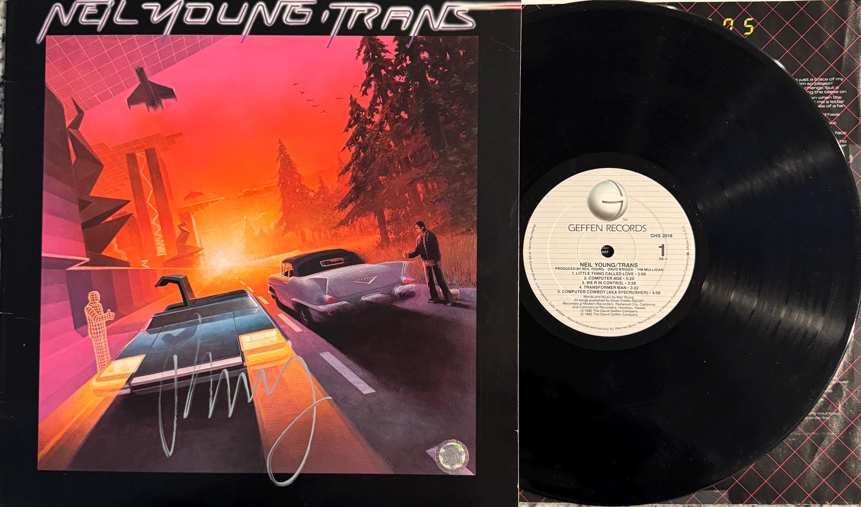 Neil Young Original Autographed “trans” LP Cover (COA) - Etsy