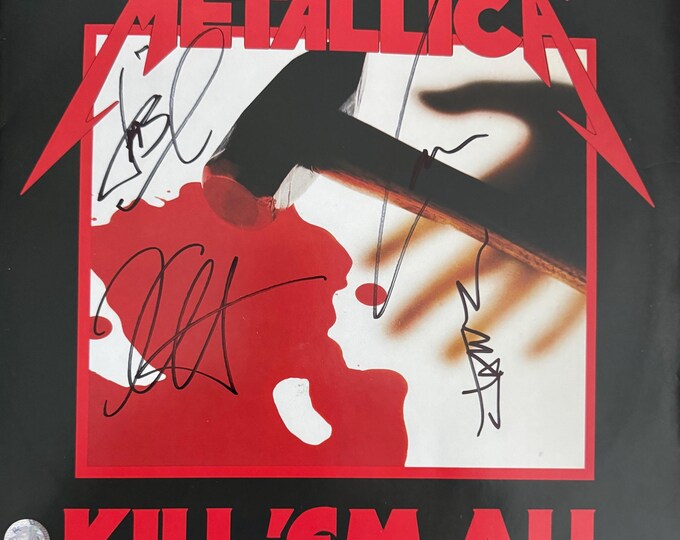 Metallica Original Autographed “kill ‘em All” LP Cover (COA) - Etsy