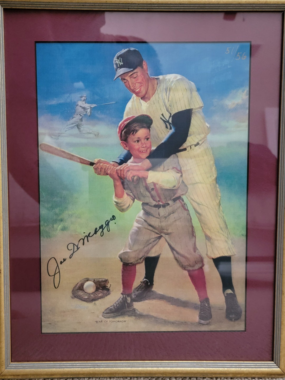 Joe Dimaggio Autographed Limited Edition "star of Tomorrow" Framed ...
