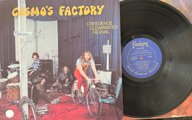 Creedence Clearwater Revival Original Autographed cosmos Factory LP ...