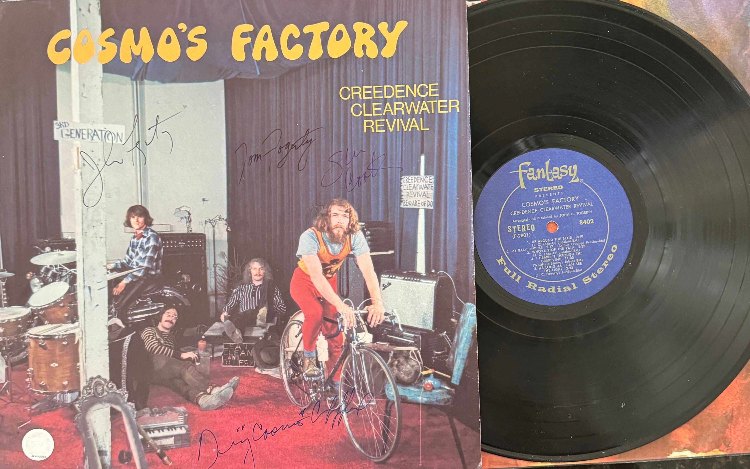 Creedence Clearwater Revival Original Autographed cosmos Factory LP ...