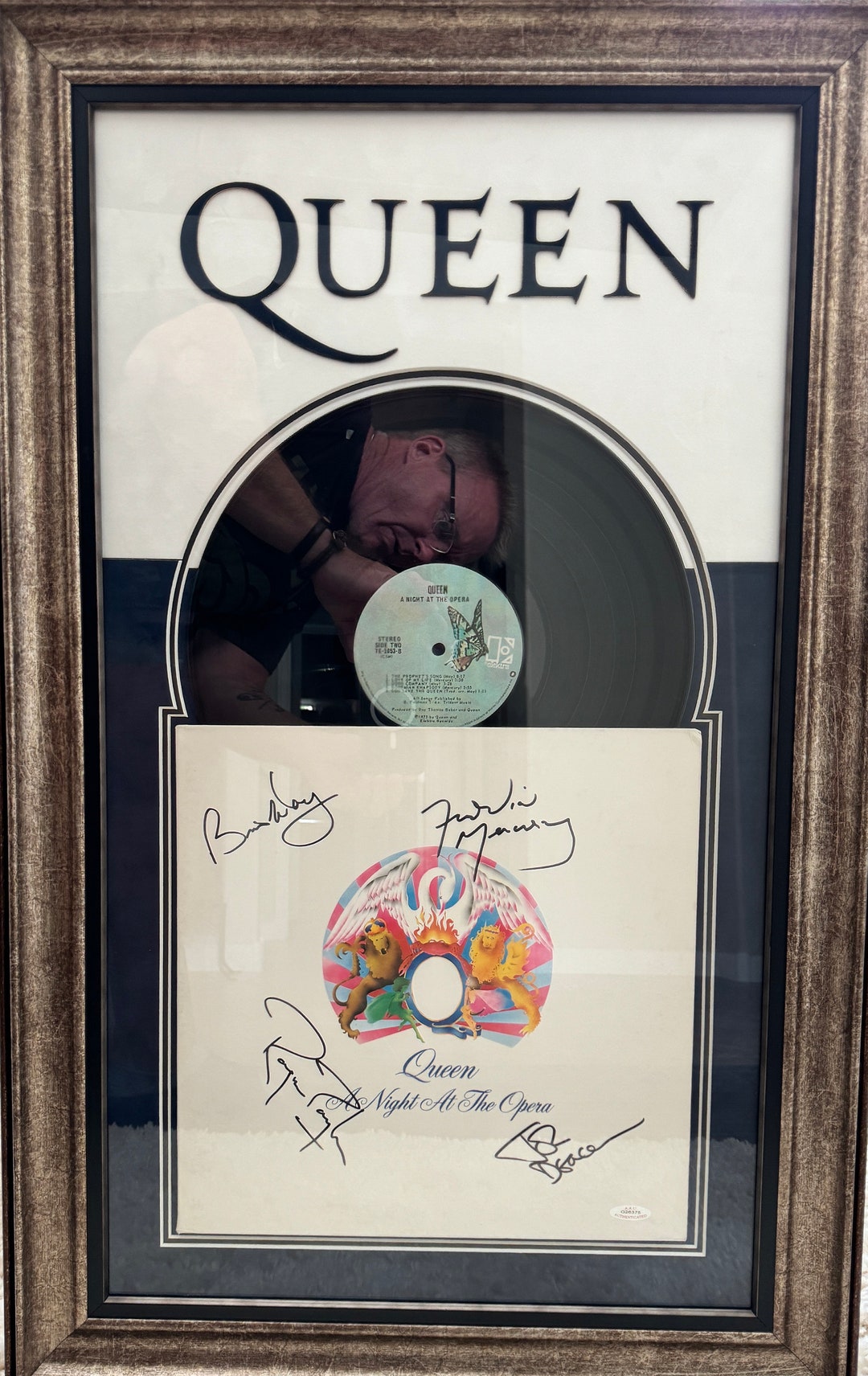 Queen Original Autographed and Framed “A Night at the Opera” LP Cover ...