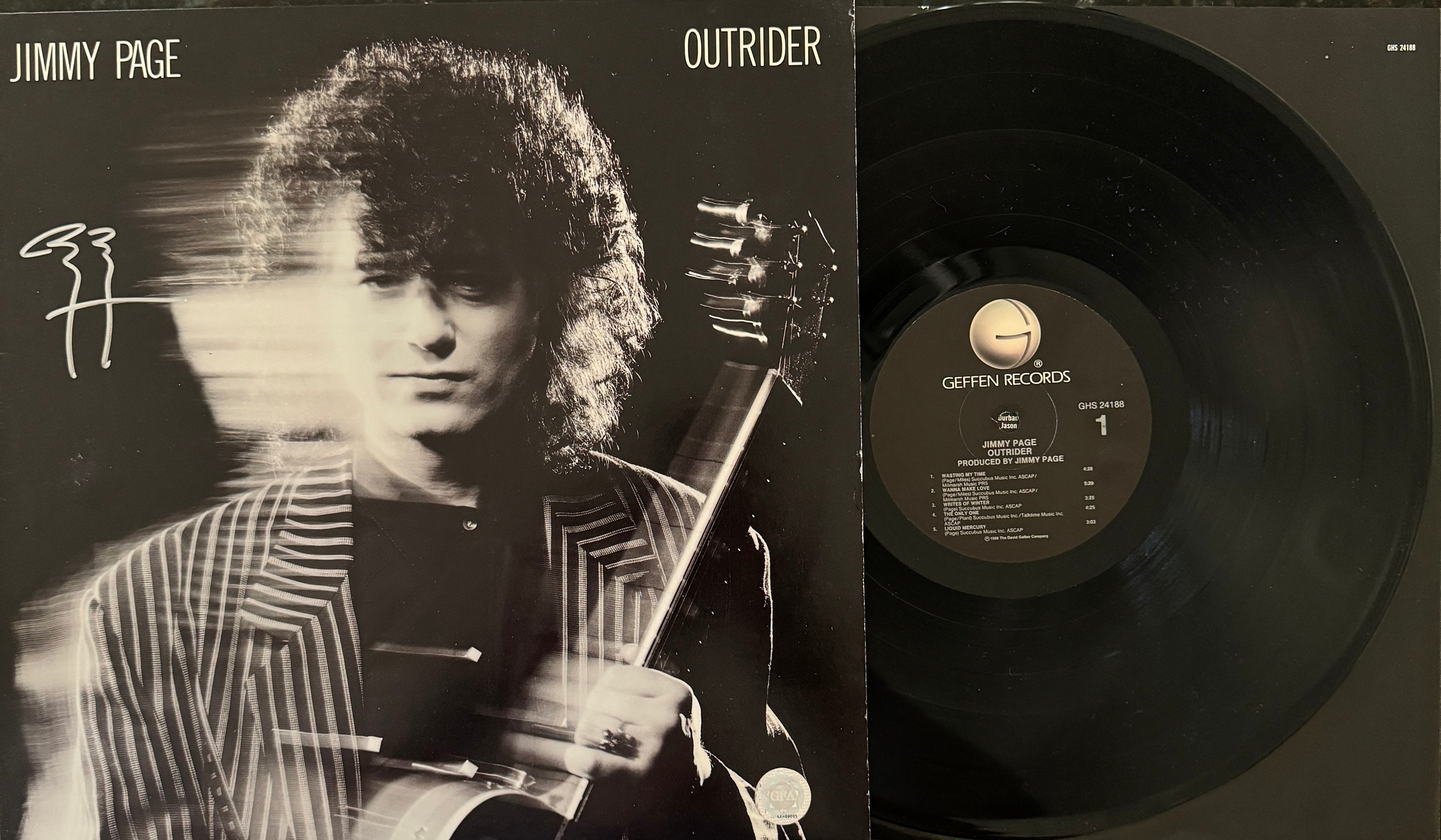Jimmy Page Original Autographed “outrider” LP Cover (COA) - Etsy