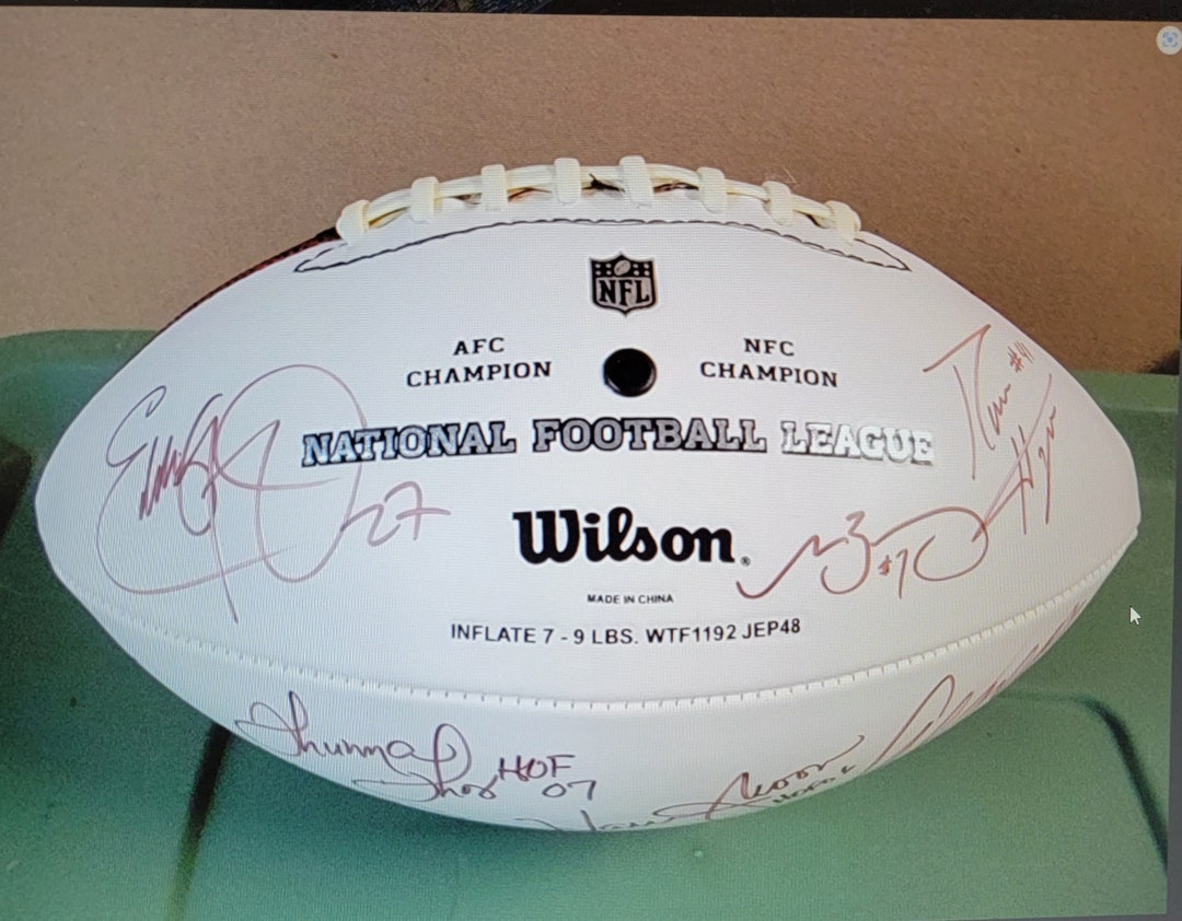NFL Greats Autographed Football (COA) - Etsy