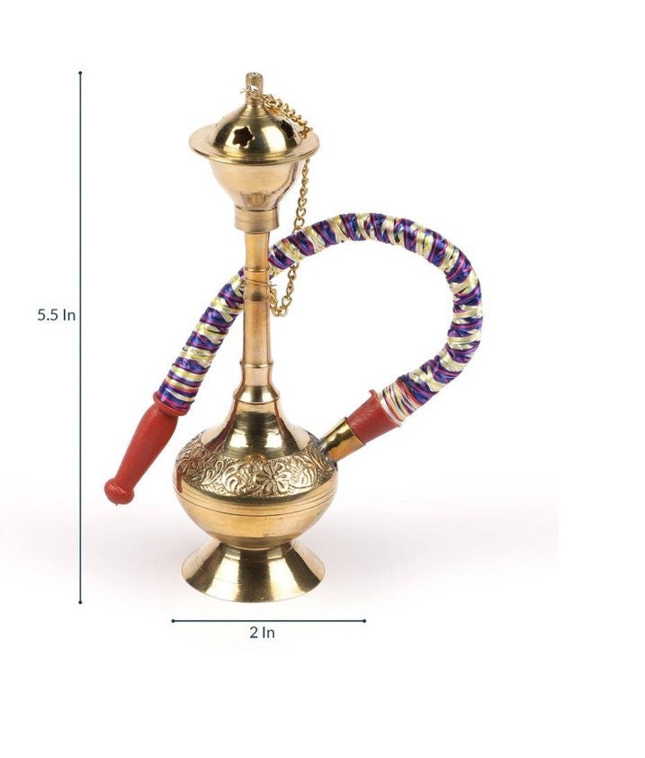 Nostalgic Hookah Miniature Antique Brass Hookah Miniature Vintage ...