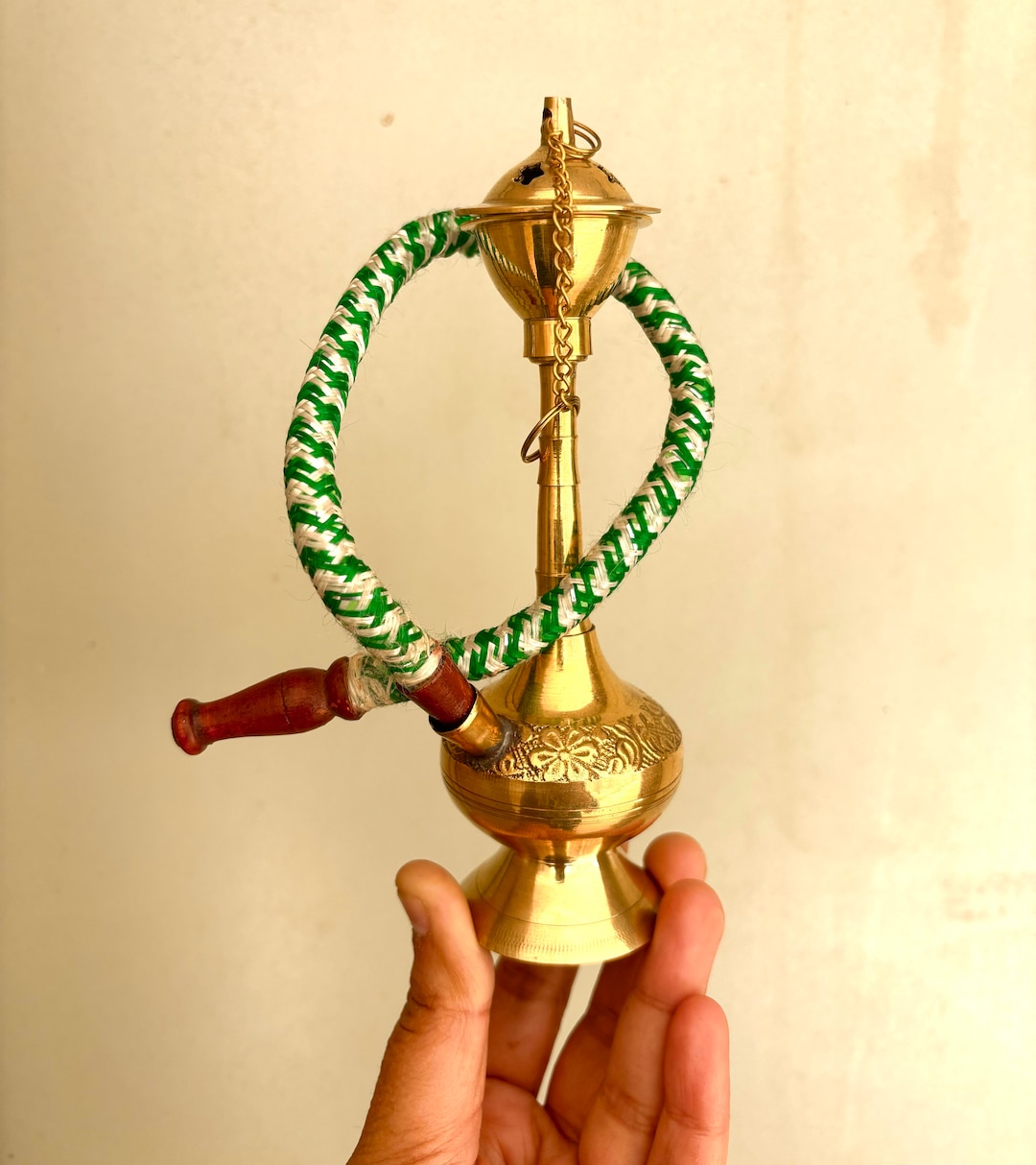 Nostalgic Hookah Miniature Antique Brass Hookah Miniature Vintage ...