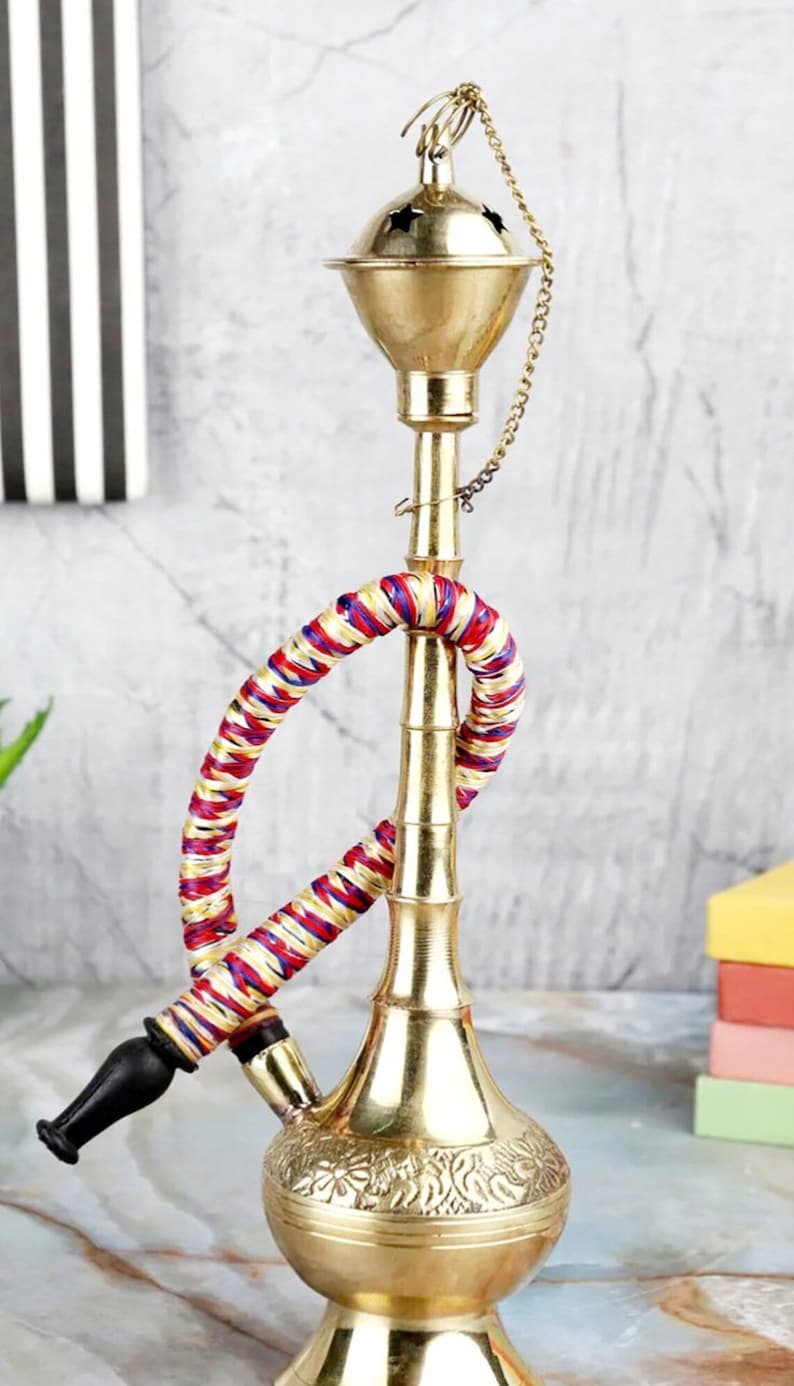 Nostalgic Hookah Miniature Antique Brass Hookah Miniature Vintage ...
