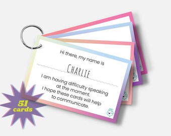 Adult Communication Cards Cool Colour Border - Etsy