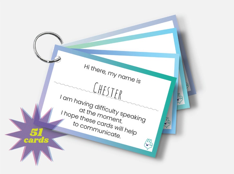 Adult Communication Cards Cool Colour Border - Etsy