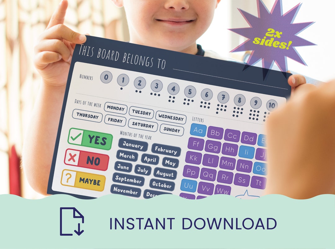 Communication Board - Autistic and Non-verbal Children - DIGITAL ...