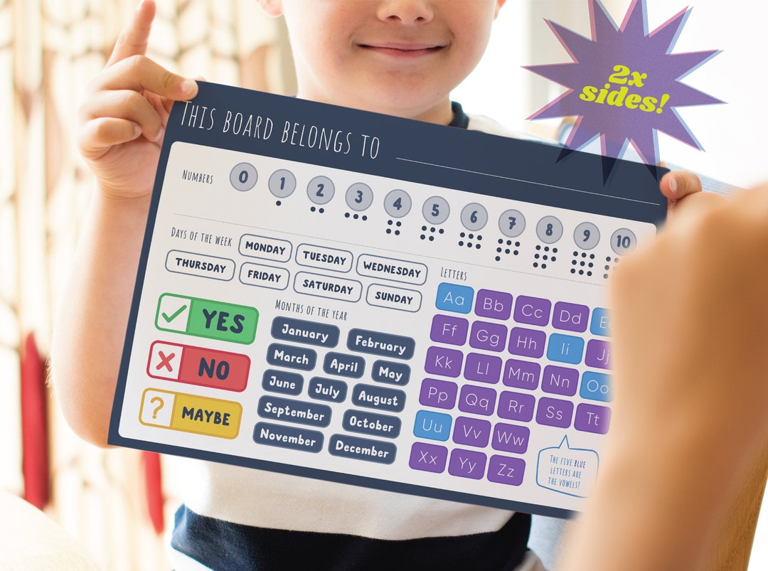 Communication Board Autistic and Non-verbal Children - Etsy