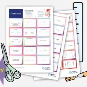 Adult Communication Cards - Warm Colour Border - Etsy