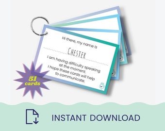 204 Printable Communication Cards for Non-verbal Adults, Autism ...
