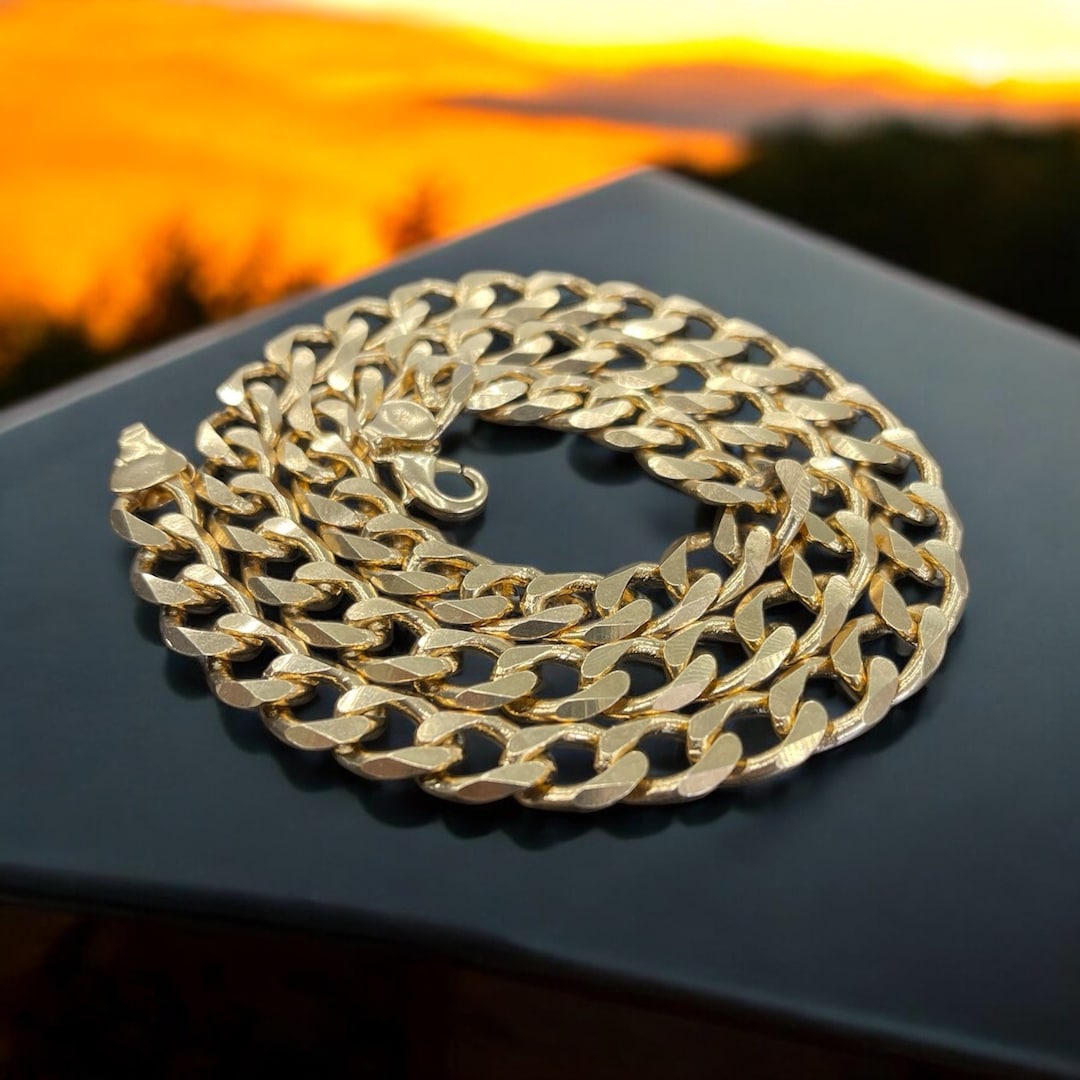 14karat Gold Filled Cuban Chain - Etsy