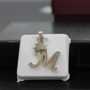 Letter m pendant with diamonds store