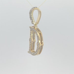 Natural Gold Initial Letter D Alphabet Pendant, Yellow Gold ,diamond ...