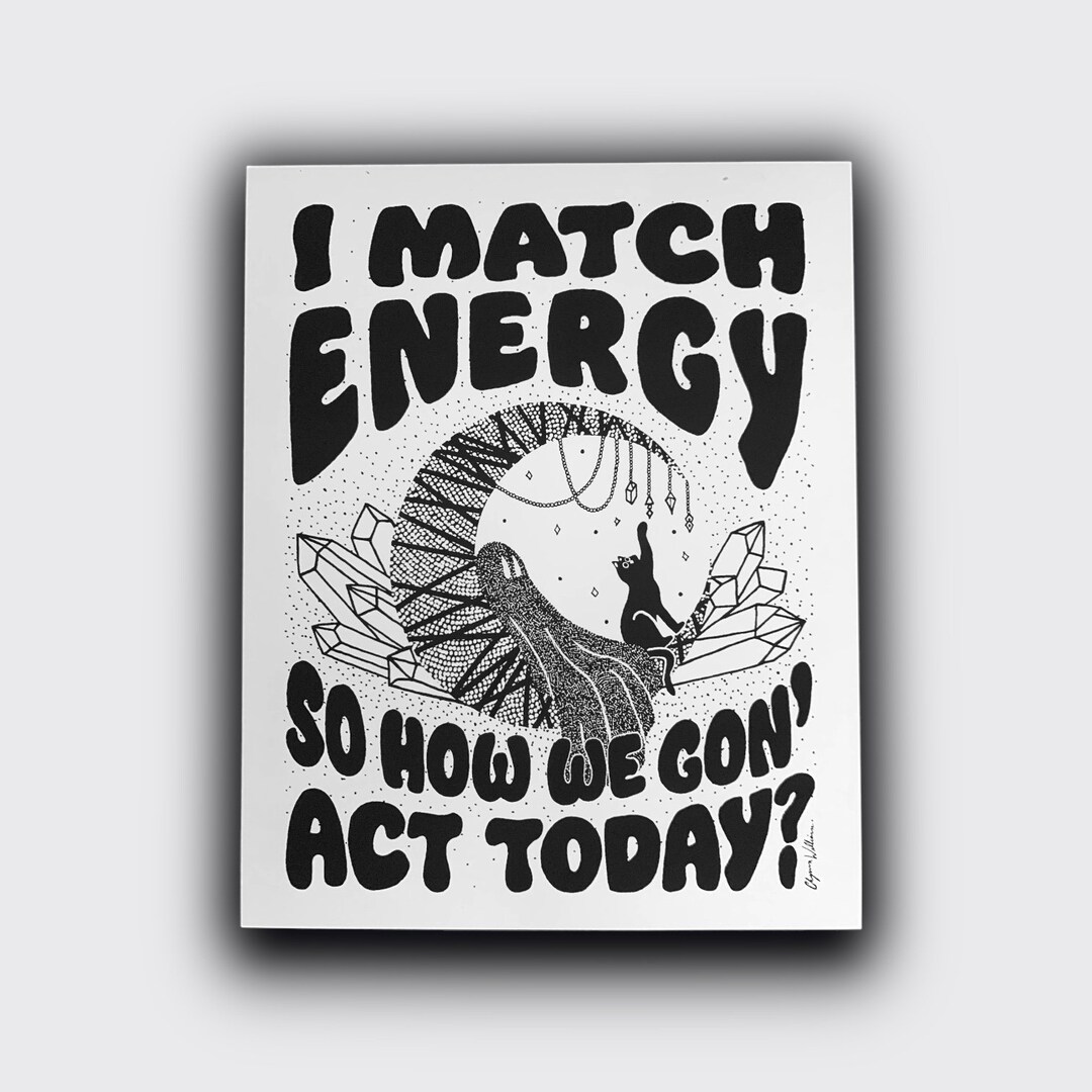 Energy "little Black Ghost Print" - Etsy