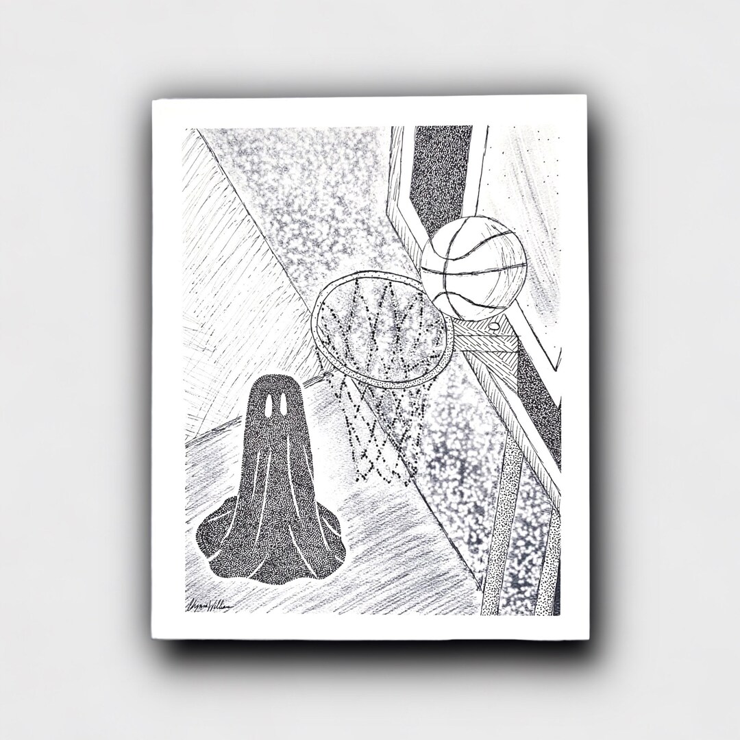 Stuck Basketball "little Black Ghost Print" - Etsy