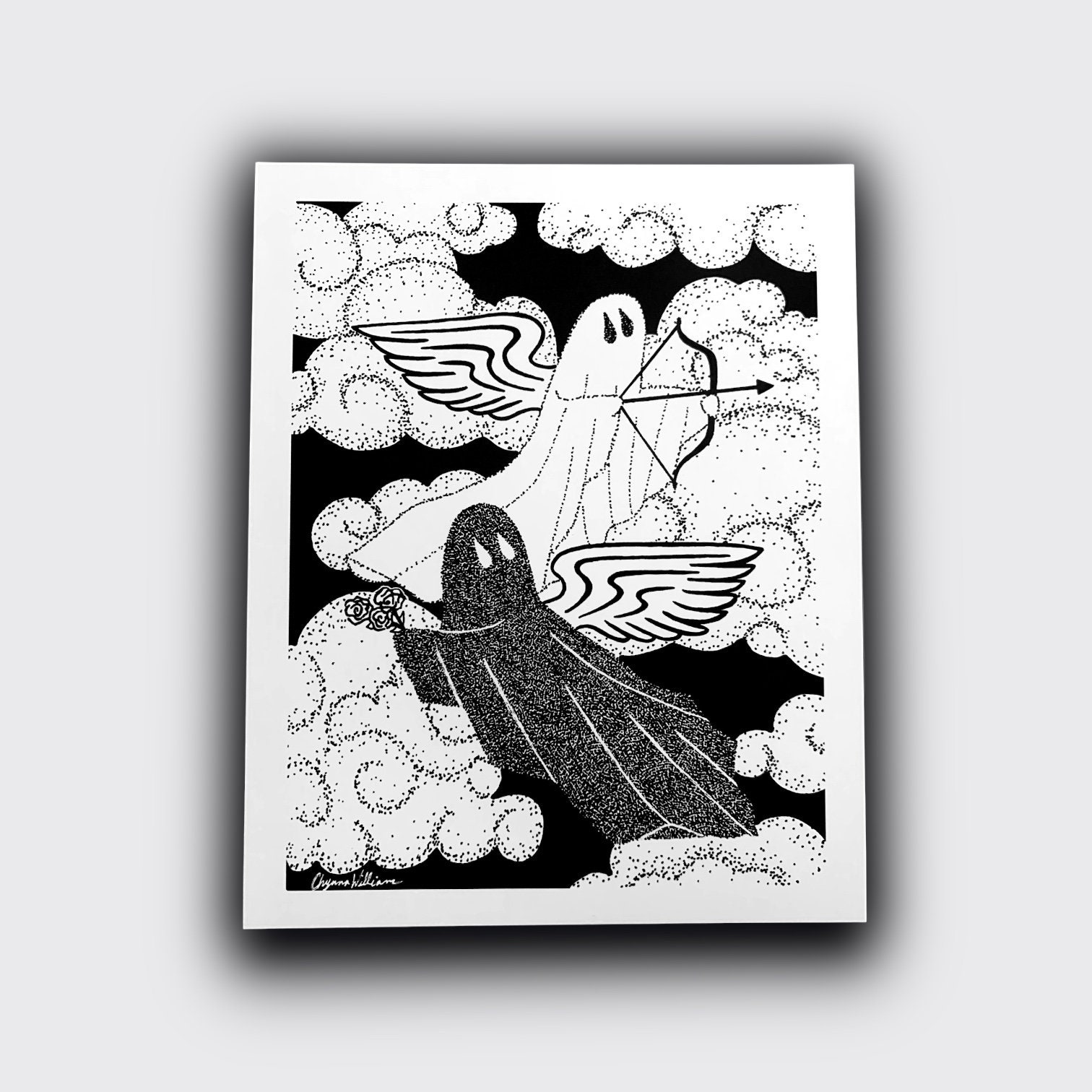 Cupids "little Black Ghost Print" - Etsy