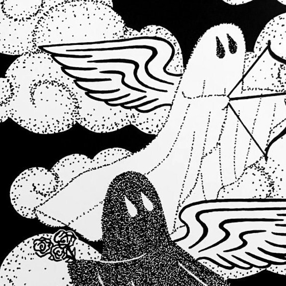 Cupids "little Black Ghost Print" - Etsy