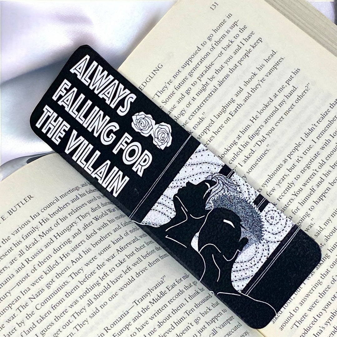 Always Falling for the Villain Bookmark | Handmade | Book Lover Gift ...