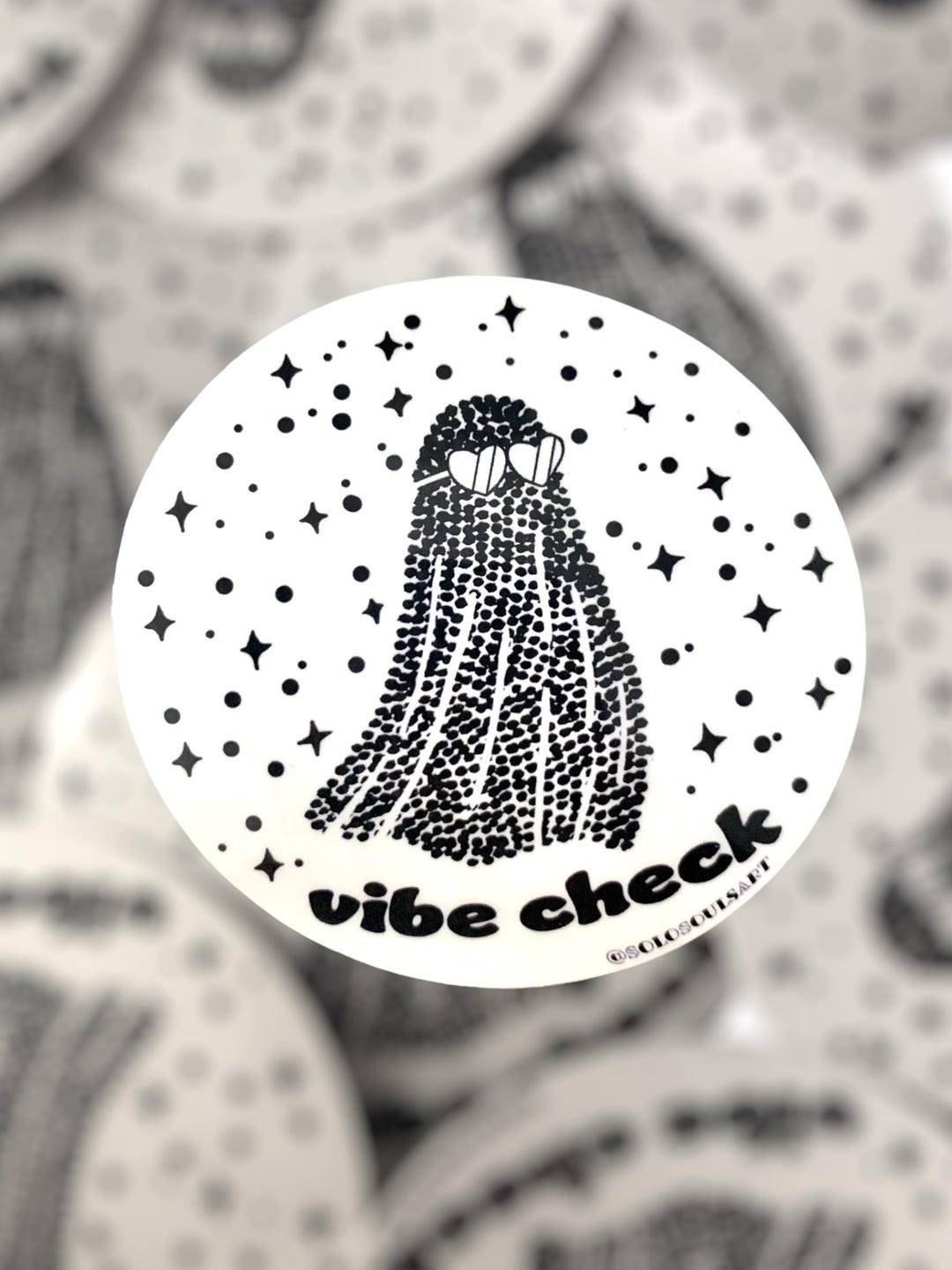 Vibe Check Sticker Sheet Ghosts Funny Stickers Halloween Art Spooky ...