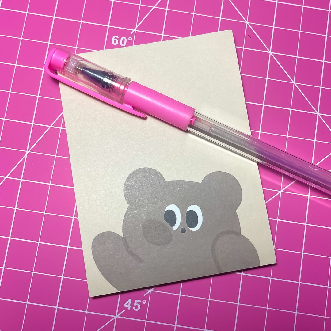 Teddy Bear Notepad - Kawaii, Cute, Notebook, Memo, Notes, Stationary - Etsy