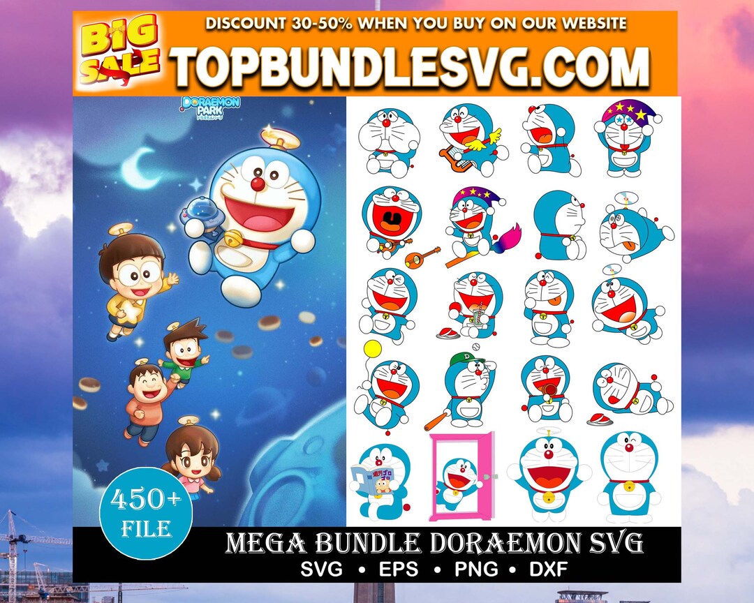 Doraemon Svg Bundle Svg Dxf Png Eps for Cricut Silhouette - Etsy