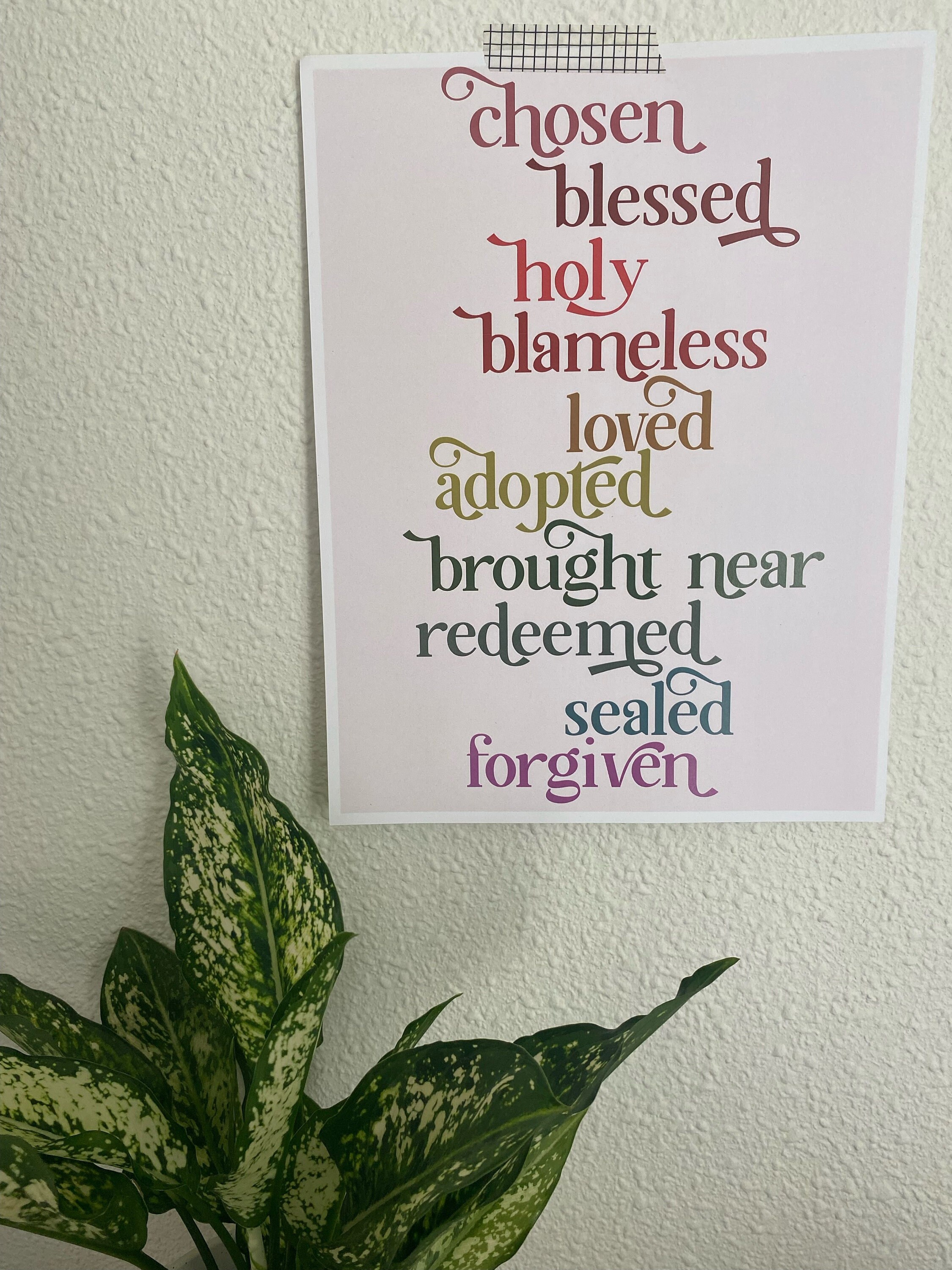 Identity in Christ Poster Christian Wall Art Poster - Etsy