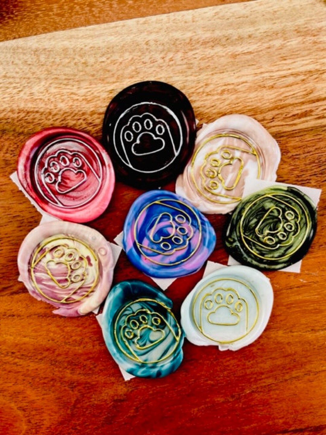 Custom Marbled Adhesive Wax Seals Ready-to-seal for Letters and Cards ...